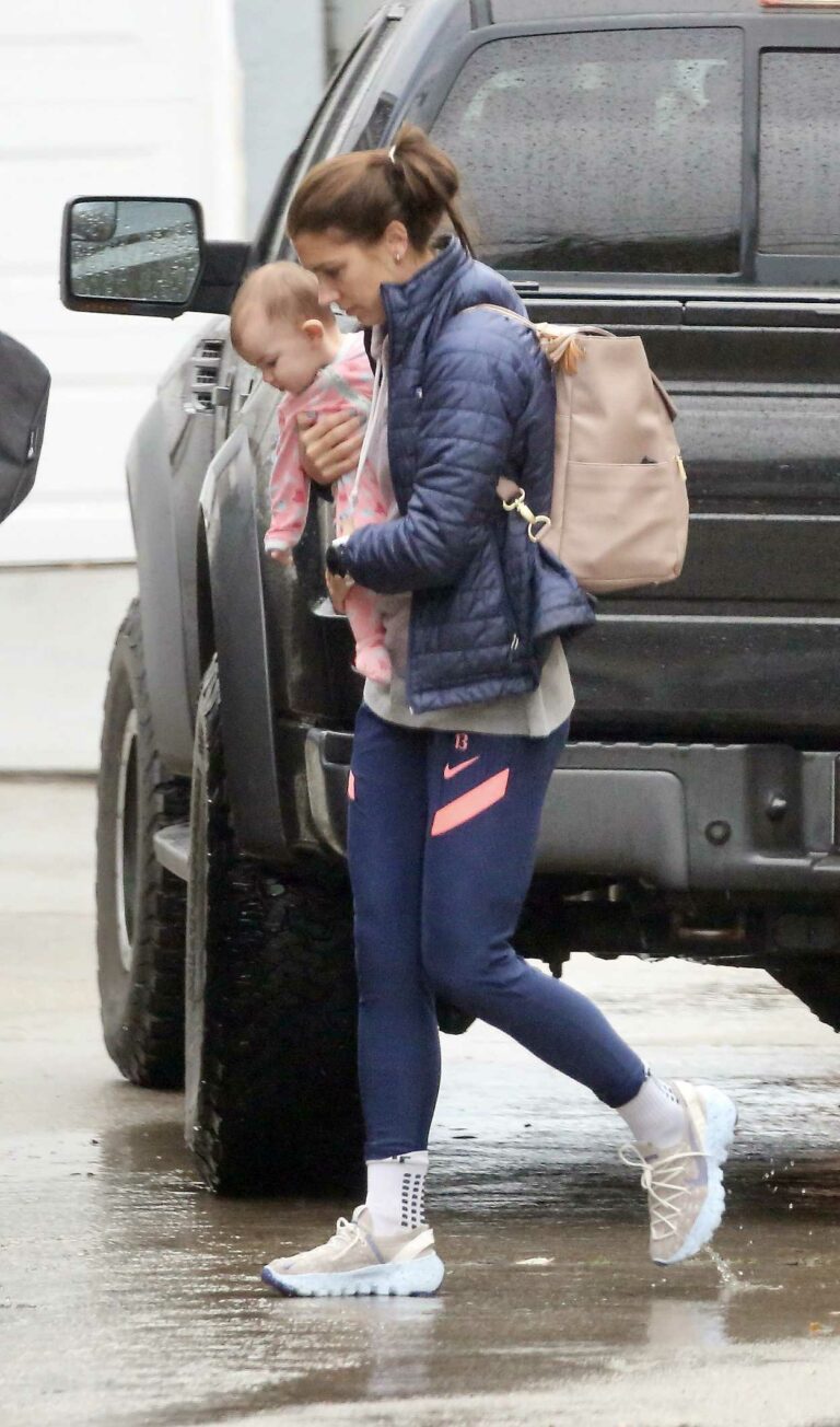 Alex Morgan in a Blue Jacket Was Spotted Out with Her Baby in Los ...