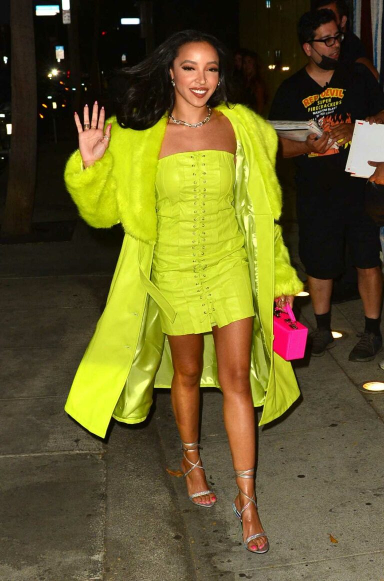 Tinashe in a Neon Green Outfit Arrives at Craig’s Restaurant in West ...